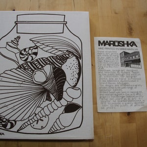 Vintage 1970s - Marushka - Shell - Screen Print on Canvas W/orig Info ...