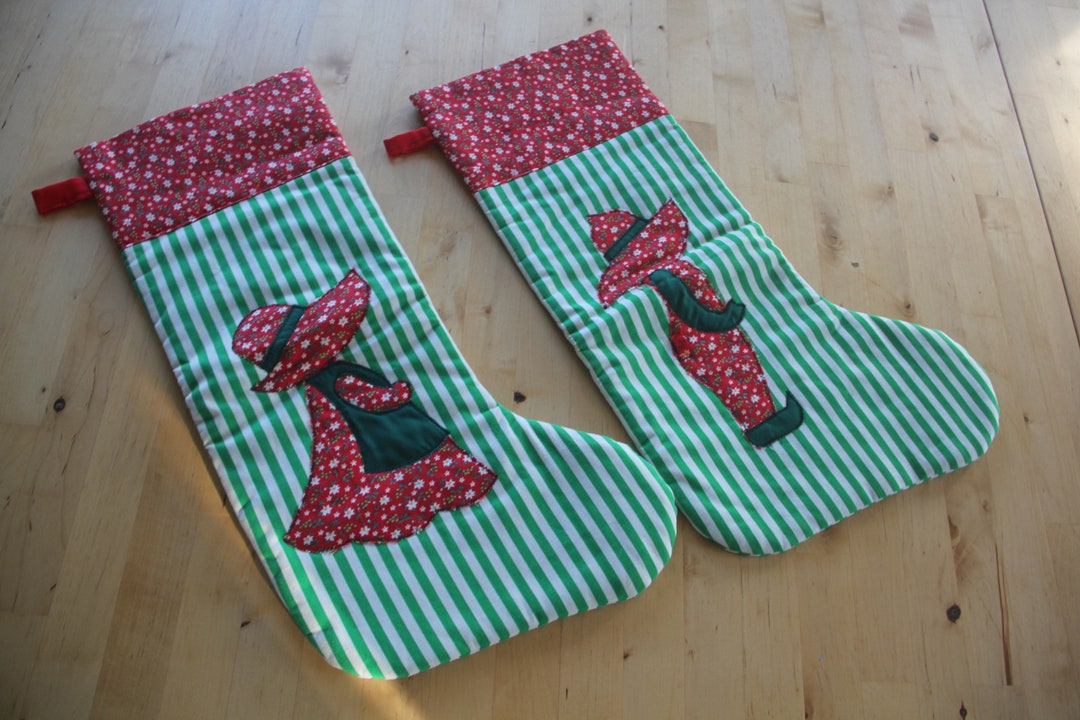 Choice Vintage PRARIE GIRL/BOY Style Stocking, 20", Vintage Christmas ...