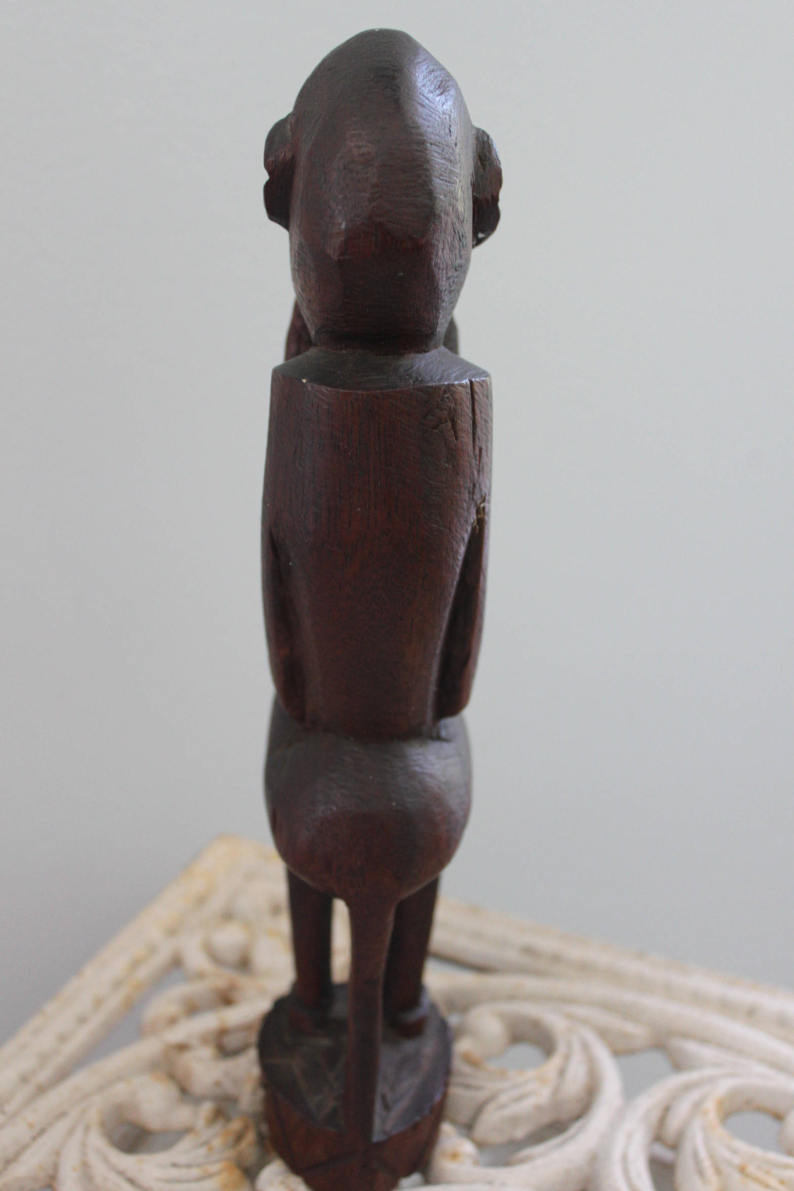 Hand-Carved MONKEY Sculpture 1960s Tribal Art Vintage | Etsy