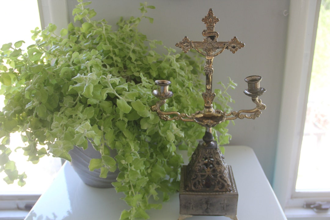 RARE Antique Sick Box Alter, Circa Early 1900s, 3 Piece Silverplate ...