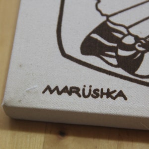 Vintage 1970s - Marushka - Shell - Screen Print on Canvas W/orig Info ...