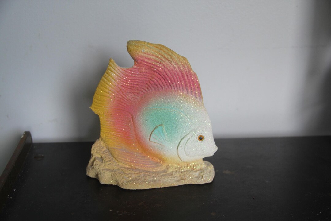 1990s Sand Art Fish Sculpture, Colorful Beach House Decor - Etsy