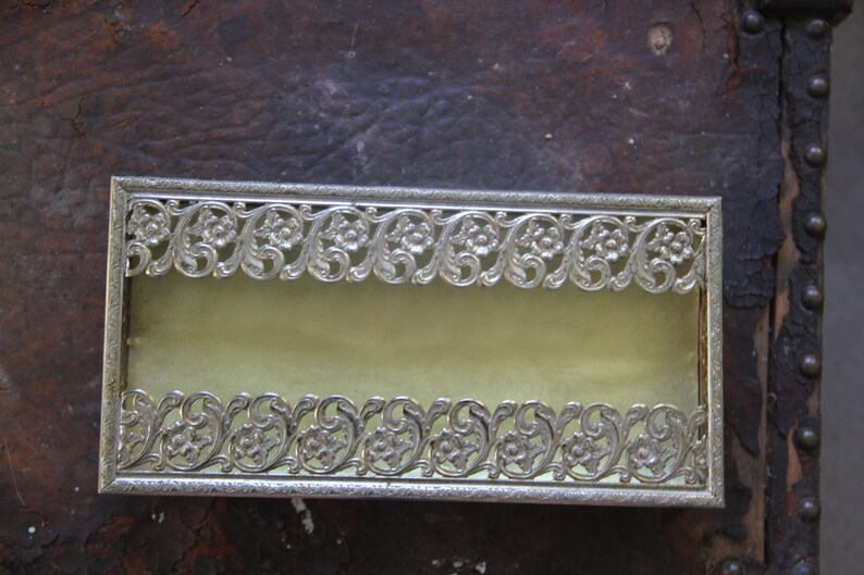 Glamorous 1960s Vintage Tissue Box Cover Ornate Gold Metal - Etsy