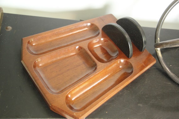 Vintage Men's Solid WOOD Dresser VALET / Caddy, Swank… - Gem