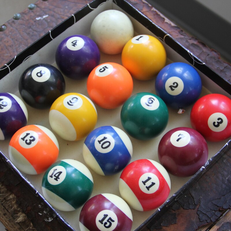 Vintage Pool Balls - Etsy