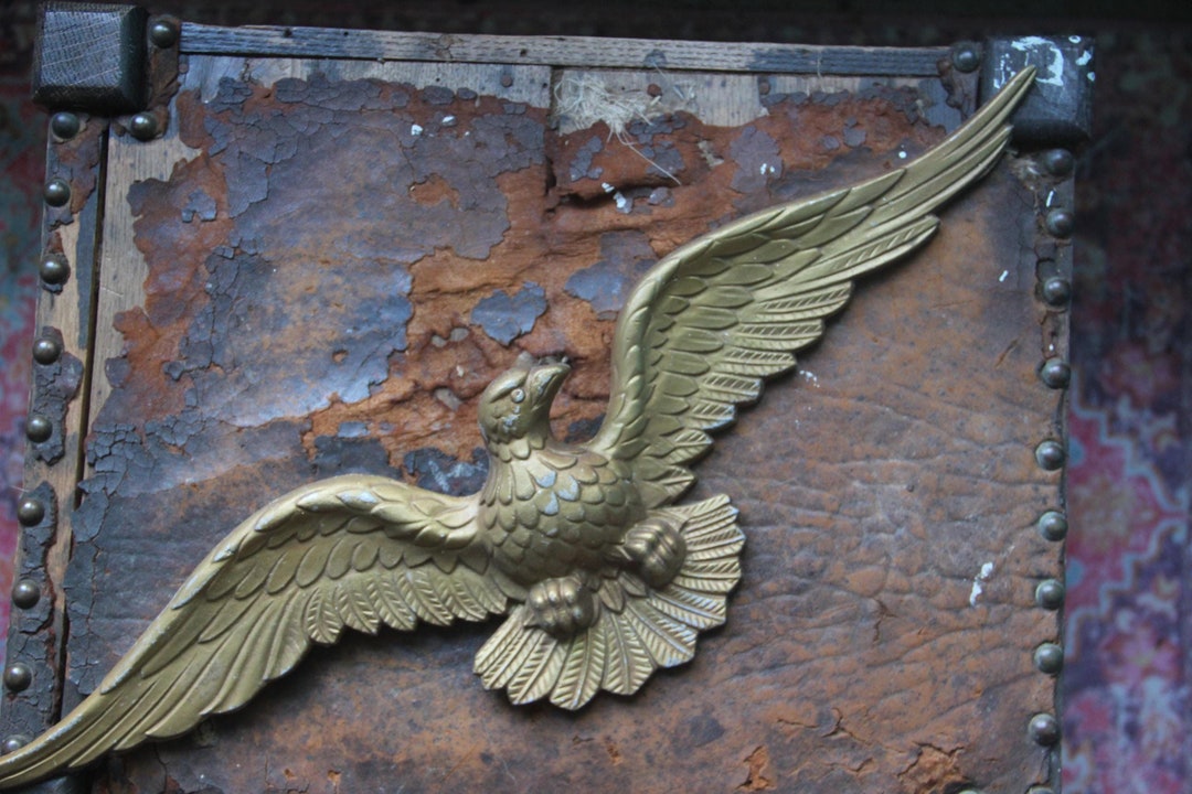 20" Cast Aluminum Eagle, GOLD Wall/door, Vintage Indoor/outdoor Decor ...