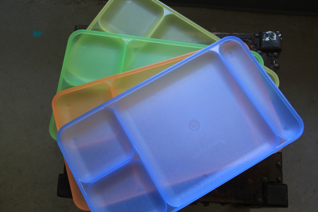 Vintage Sheer Tupperware TRAYS, Tupperware #1535 Trays, Set of 4 ...