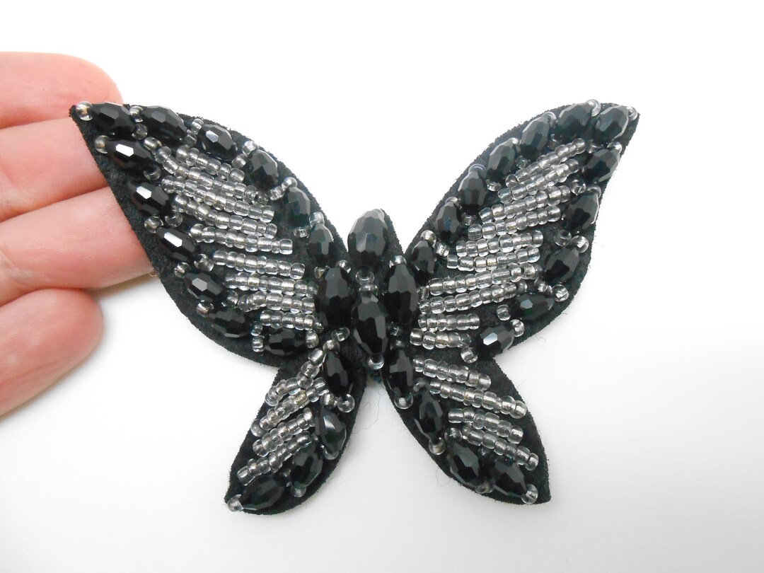 Felt Butterfly Embroidered With Beads, Applique, Customization, Sewing ...