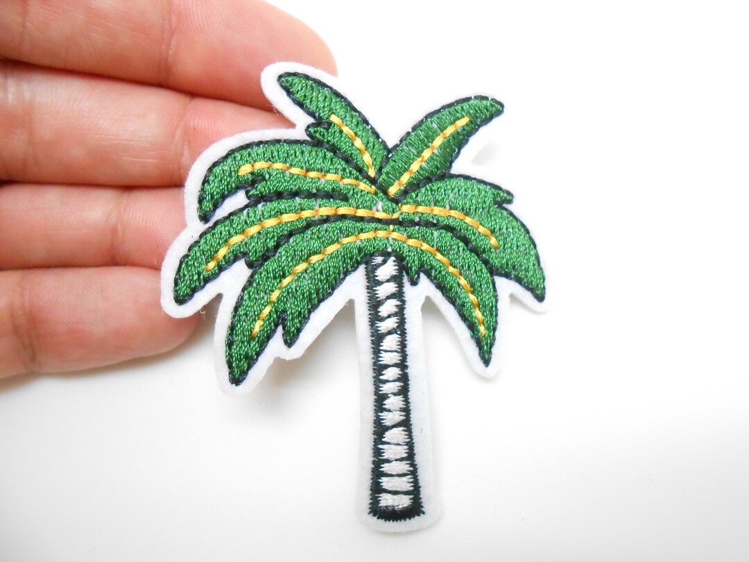 Palm Tree Patch, Iron-on Patch, Hide a Hole, Heart Patch, Customization ...