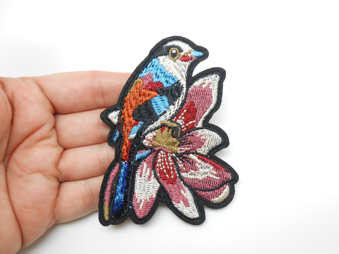 Iron-on Bird Badge, Bird Patch - Etsy