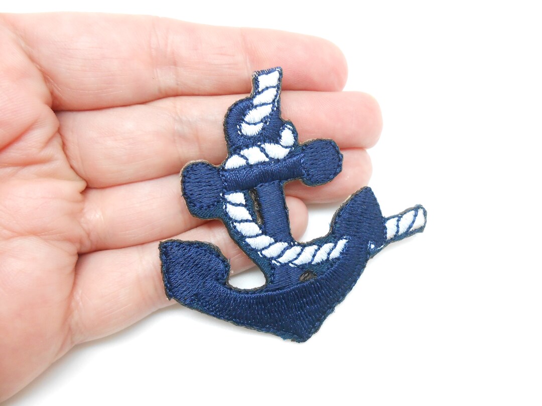 Anchor Crest, Iron-on Crest, Hide a Hole, Anchor Patch, Customization ...