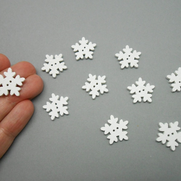 Snowflake Buttons - Etsy
