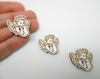 Wooden Angel Buttons - Etsy
