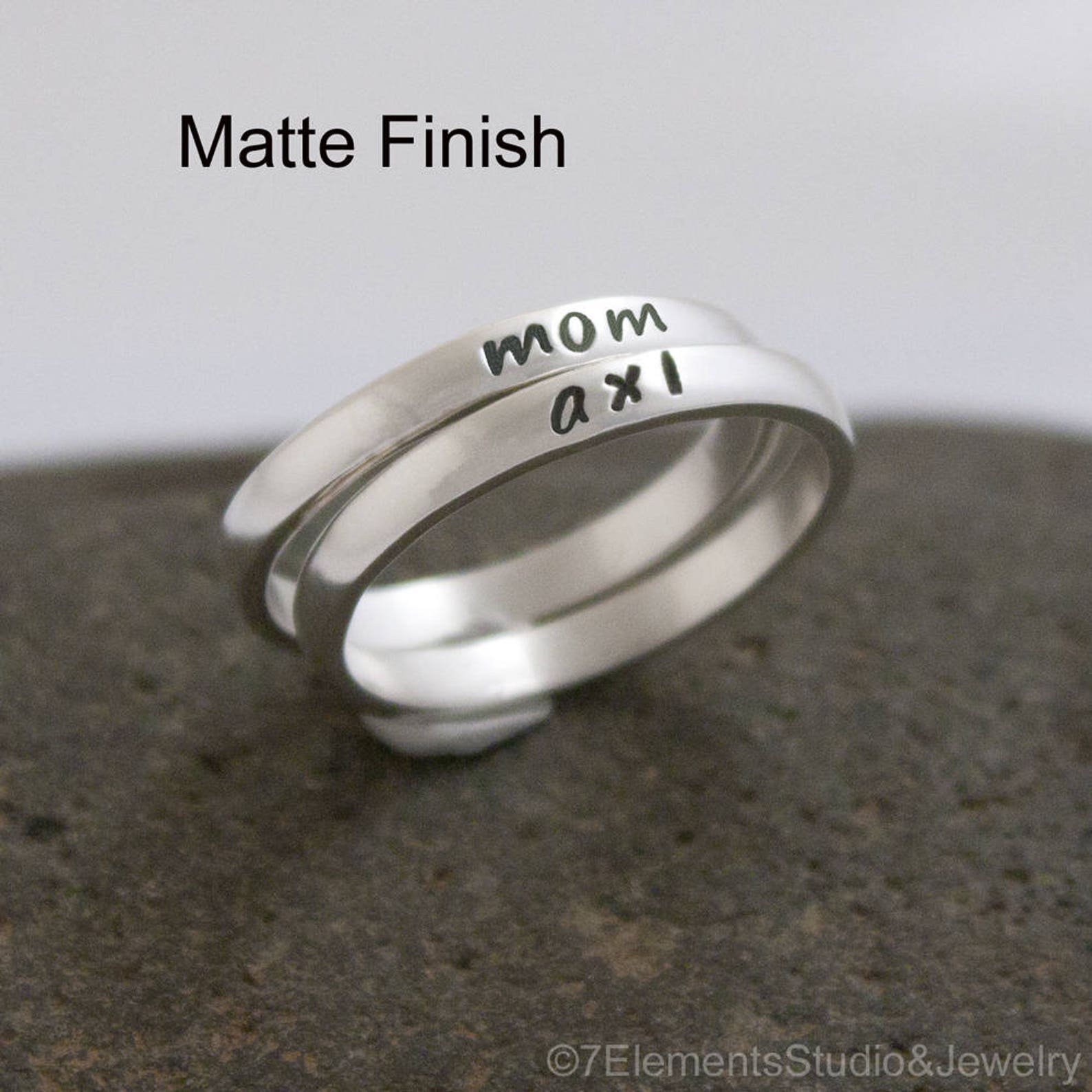 Triple Mother's Ring, Interlocking Name Rings, Personalized Rolling ...