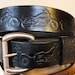 Biker Belt, Leather Belt With Tooled Motorcycles, Gift for Dad, Biker ...