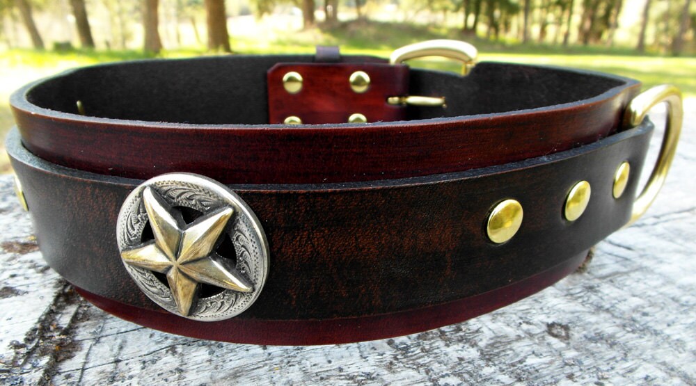 Large Leather Dog Collar 2 Inch Wide Heavy Duty Collar Great - Etsy Canada