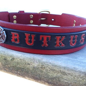Firefighter Dog Collar Fireman Concho Dog Collar With Name - Etsy Canada