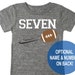 Seventh 7th Birthday 'seven' Football Tri Blend Youth | Etsy