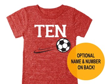 10th Soccer Birthday Shirt - Etsy