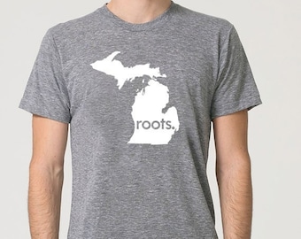 Michigan Map T Shirt - Etsy