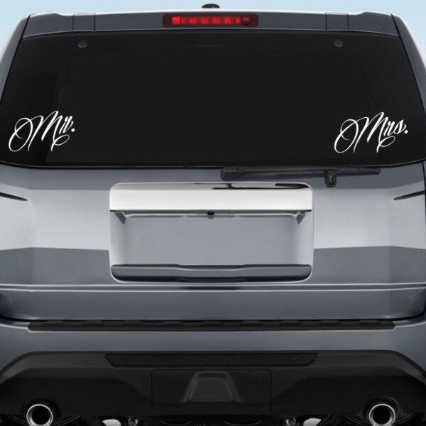 Mr and Mrs Decal - Etsy