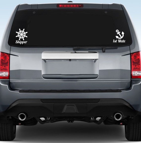 Skipper and 1st Mate Vinyl Decal Set for Car Window | Etsy