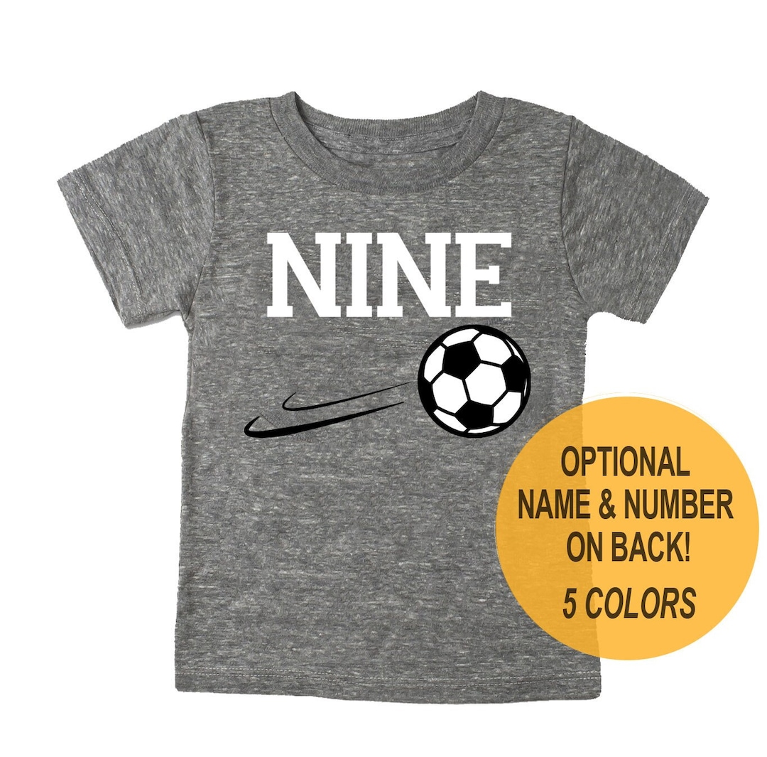 Ninth 9th Birthday 'nine' Soccer Ball Tri Blend Youth 9 Ninth Birthday ...