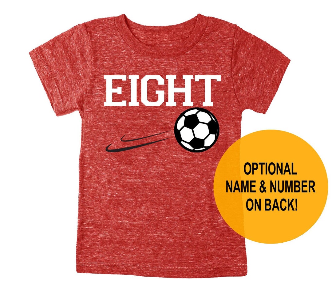 Eighth 8th Birthday 'eight' Soccer Tri Blend Youth 8 Eighth Birthday T ...