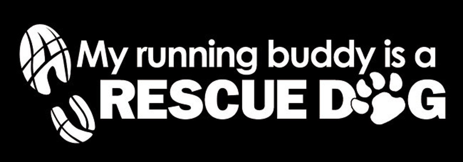 My Running Buddy is a Rescue Dog Vinyl Decal for Car Window - Etsy
