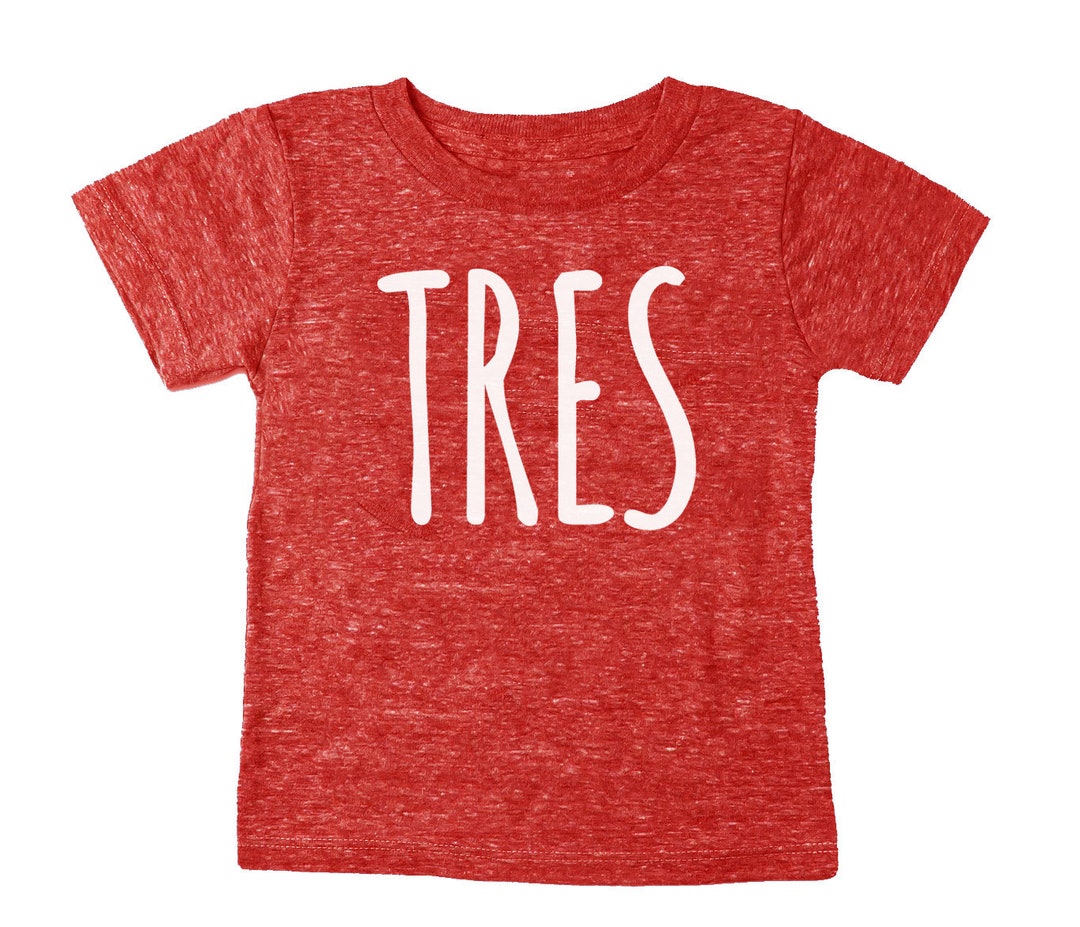 Third 3rd Birthday TRES Tri Blend Toddler T-shirt - Infant Toddler Boy ...