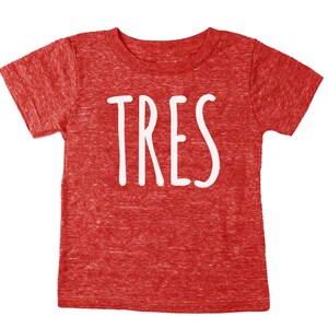 Third 3rd Birthday TRES Tri Blend Toddler T-shirt - Infant Toddler Boy ...