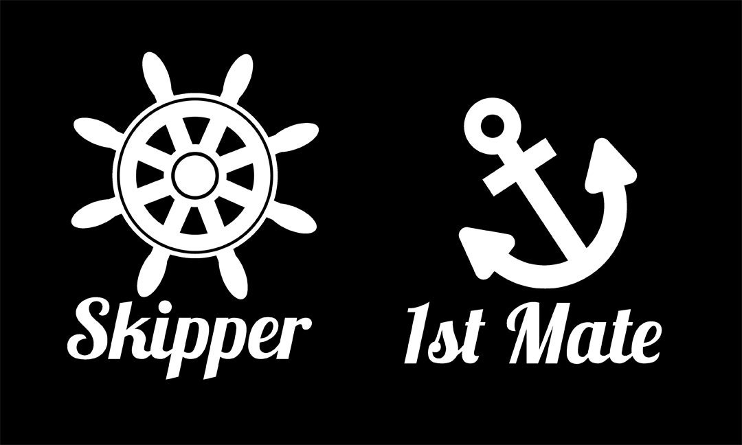 Skipper and 1st Mate Vinyl Decal Set for Car Window | Etsy