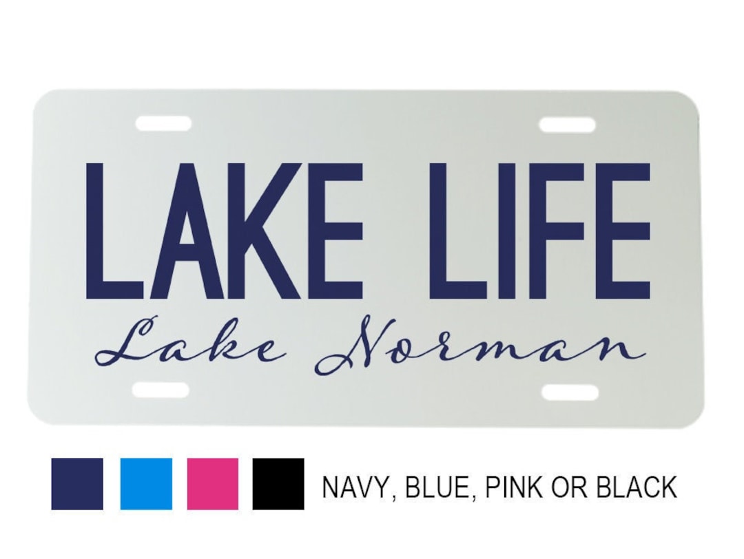 Personalized Lake Life Aluminum Mirrored License Plate - 6 Inch X 12 ...