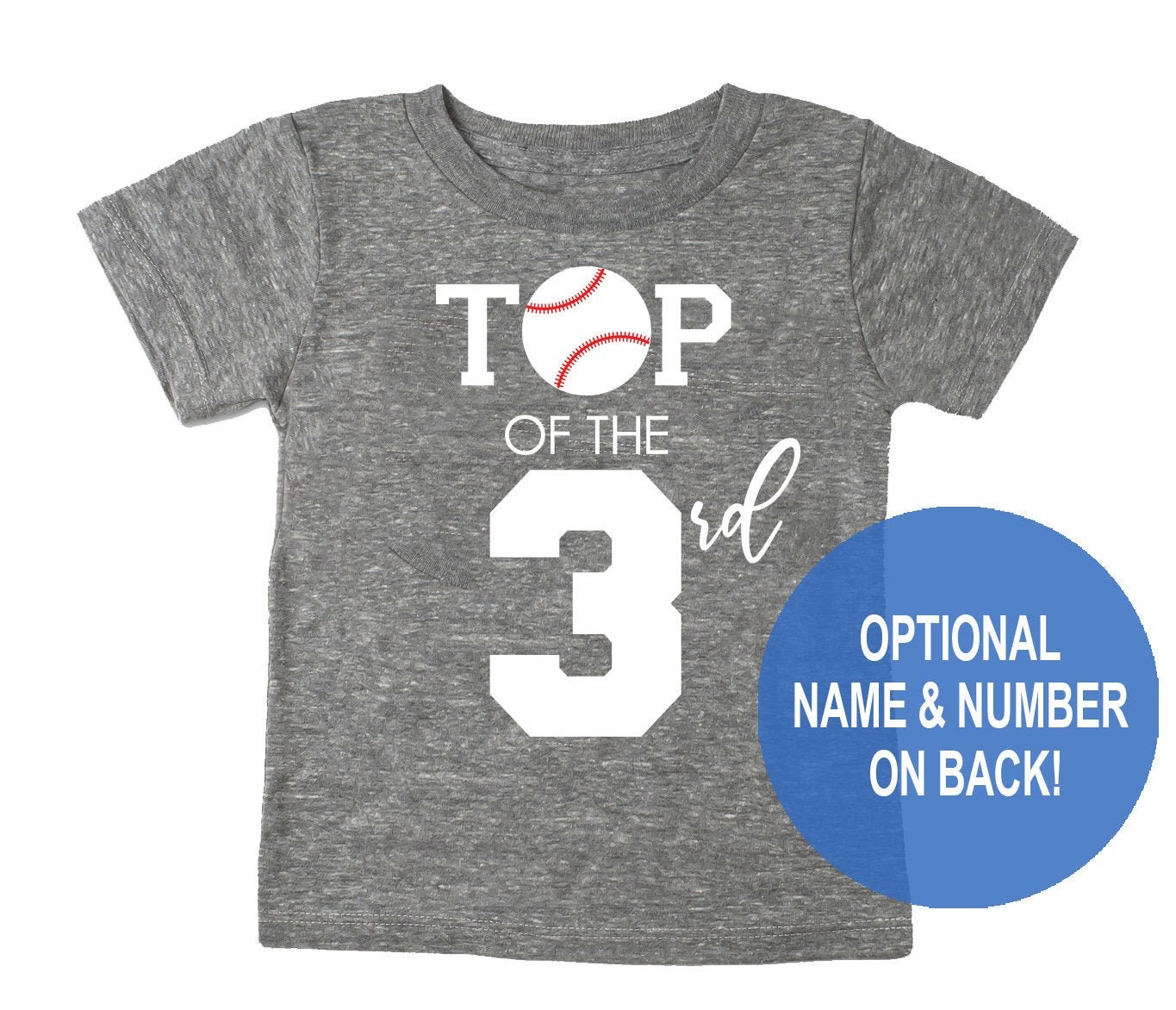 3rd Birthday Baseball Big Number Three 3 Year Old Boy Girl T Shirt 3rd Birthday Baseball Big Number Three 3 Year Old Boy Girl T Shirt