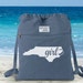 North Carolina Girl Home State Canvas Backpack Cinch Sack - Etsy
