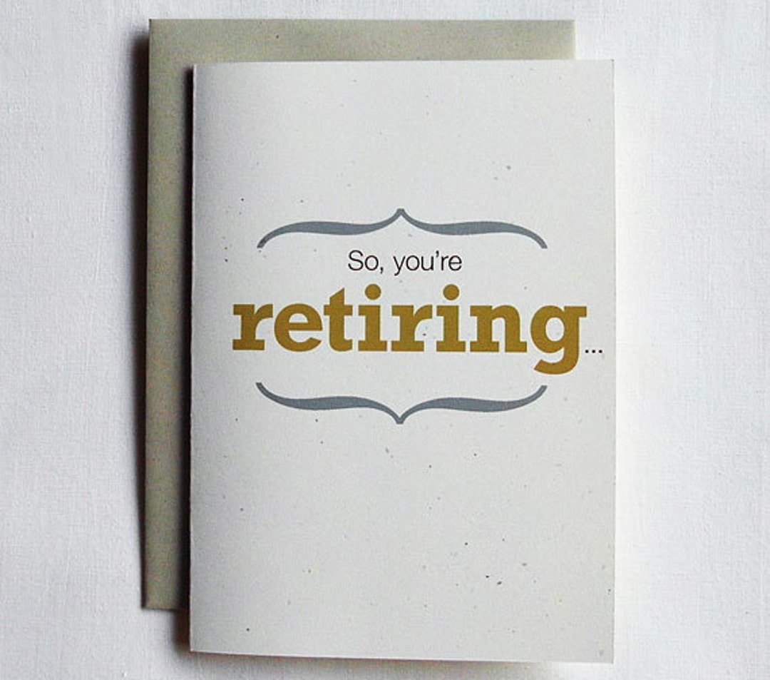 Retirement Card Funny So, You're Retiring... - Etsy