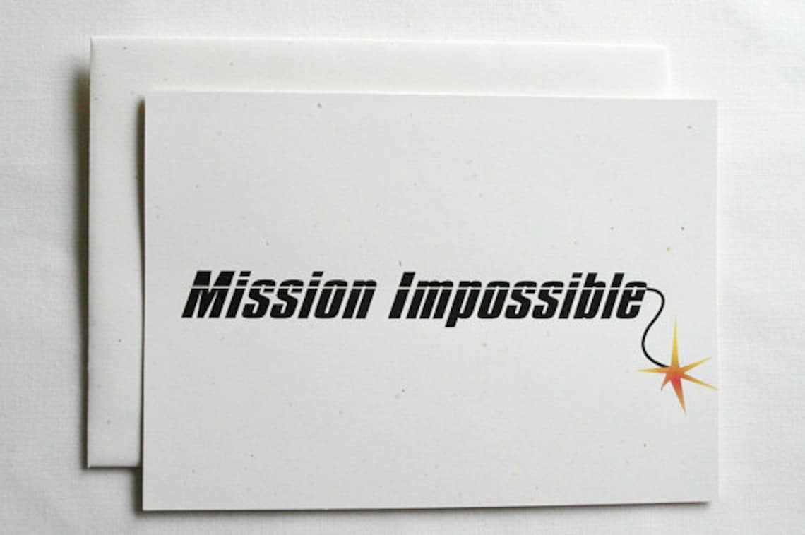 Birthday Card Funny Mission Impossible - Etsy
