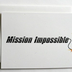 Birthday Card Funny Mission Impossible - Etsy