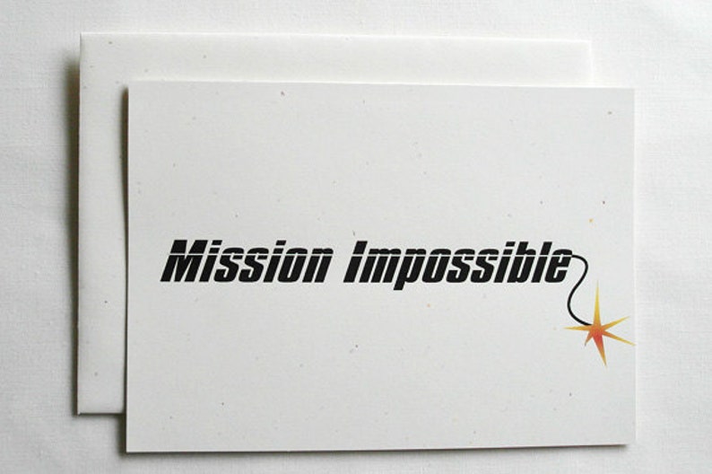 Birthday Card Funny Mission Impossible - Etsy