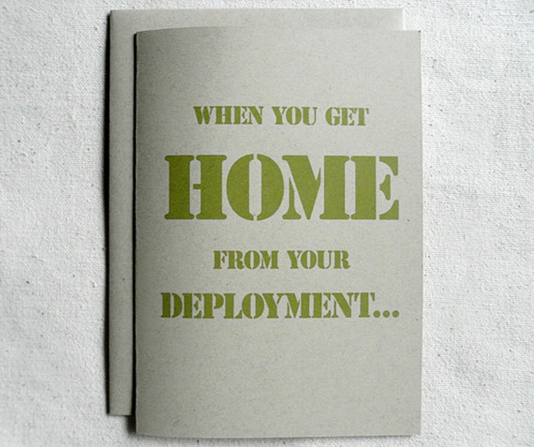 Love Card When You Get Home From Your Deployment... - Etsy