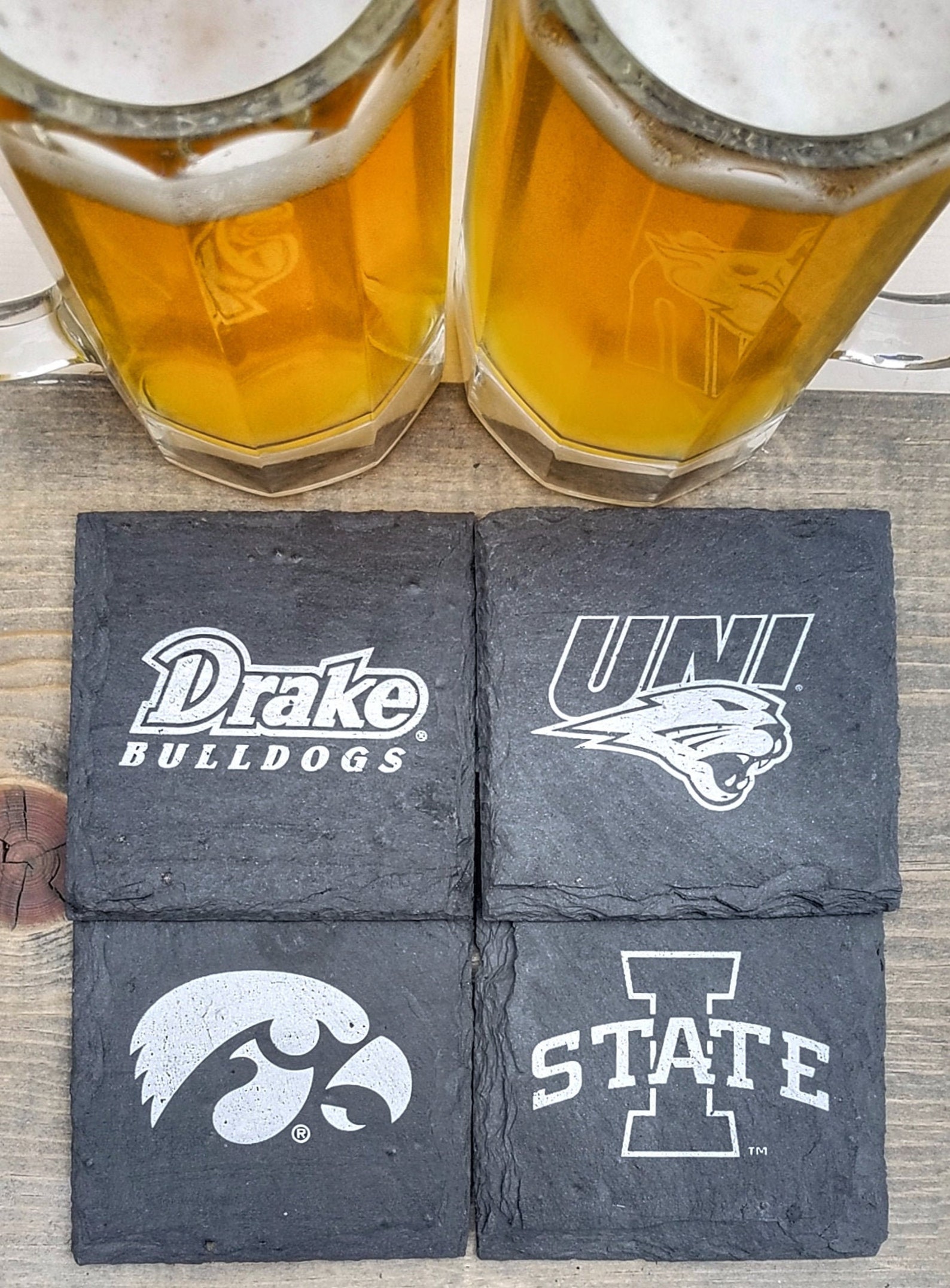 Build Your Own Iowa Team Gift Set Collegiate Coasters & | Etsy