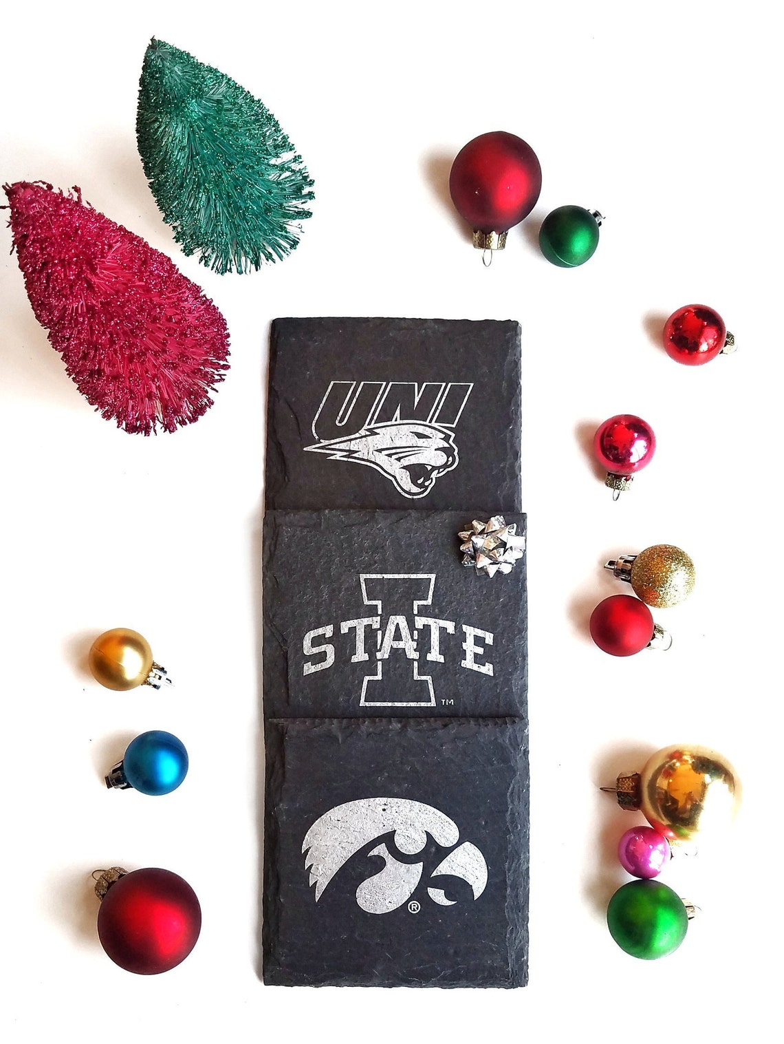 Build Your Own Iowa Team Gift Set Collegiate Coasters & | Etsy