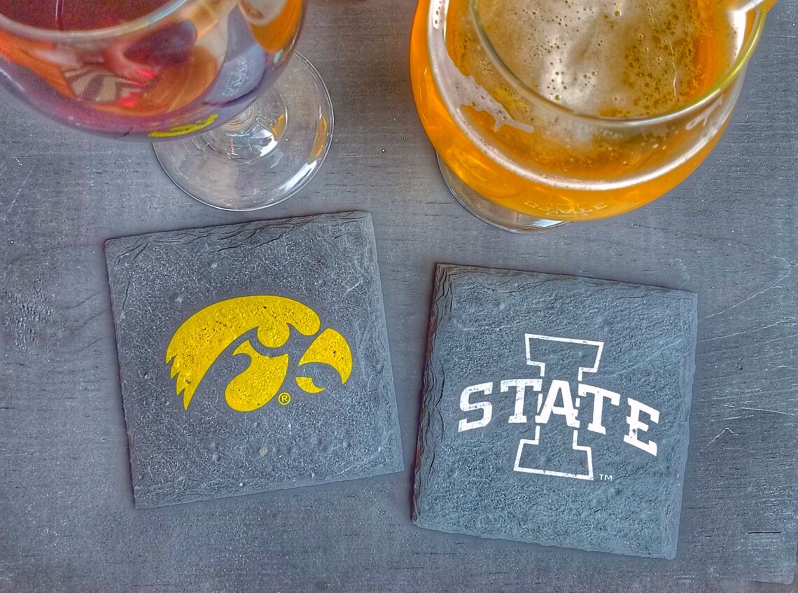 Build Your Own Iowa Team Gift Set Collegiate Coasters & | Etsy