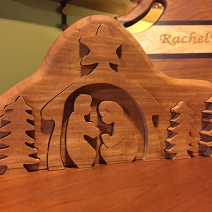 Nativity With Pine Trees - Etsy