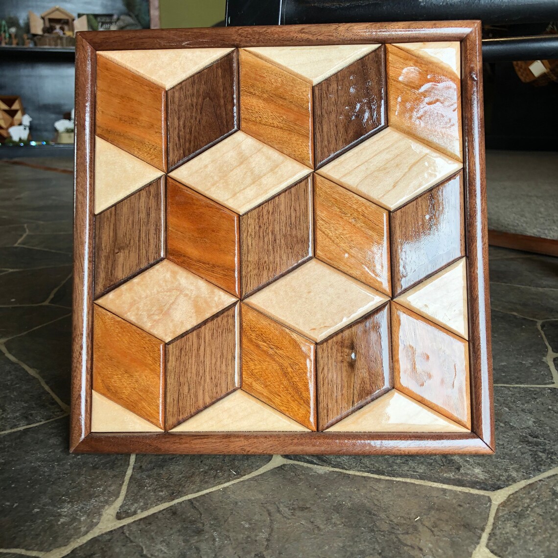 Tumbling Block Quilt Block - Etsy