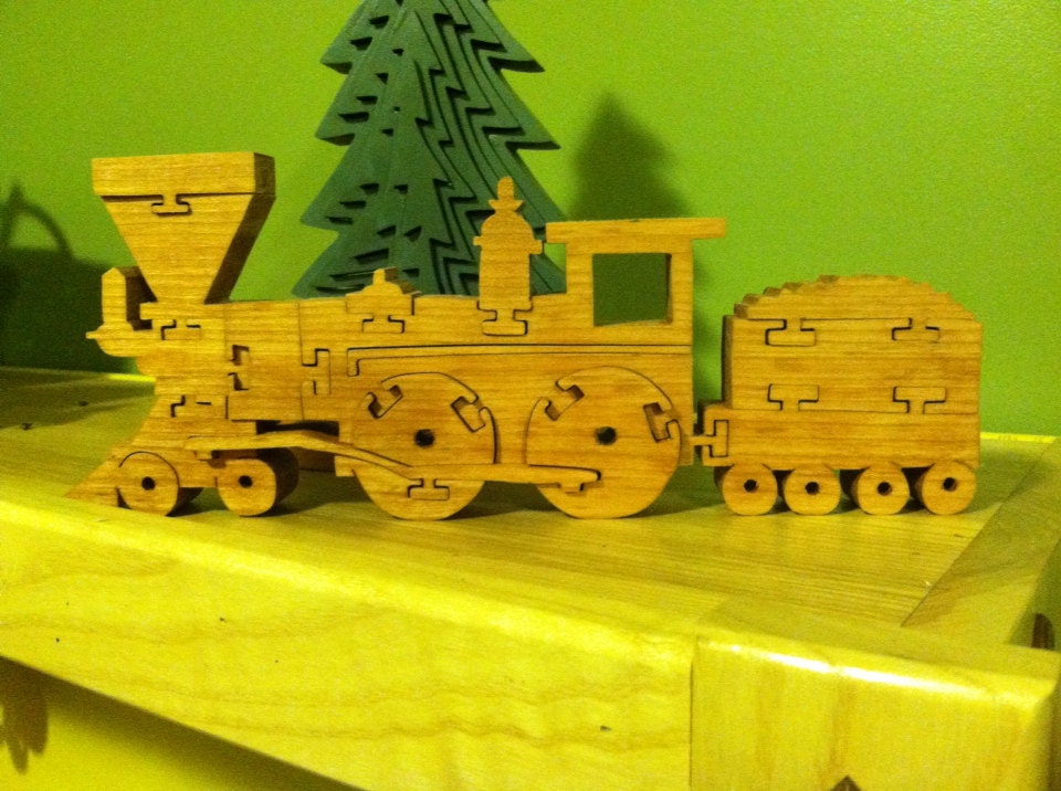 Locomotive and Coal Car Model/puzzle - Etsy