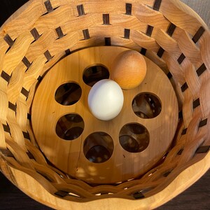 Round Egg Basket With Trays for Egg Storage - Etsy