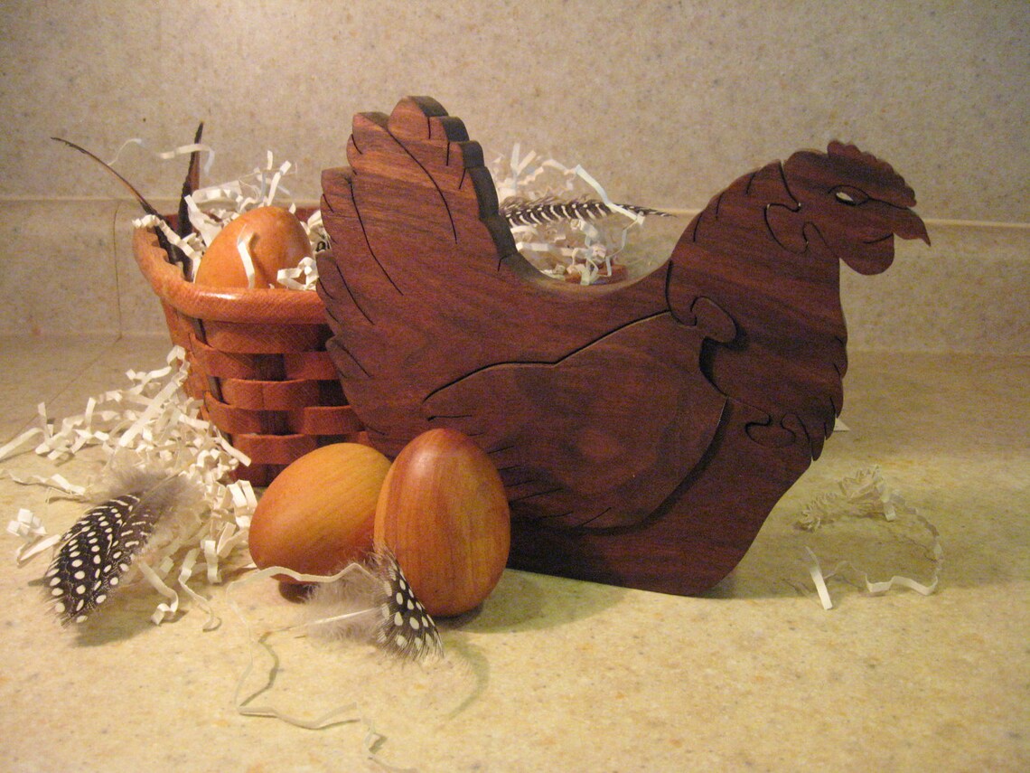 Wooden Hen Puzzle - Etsy