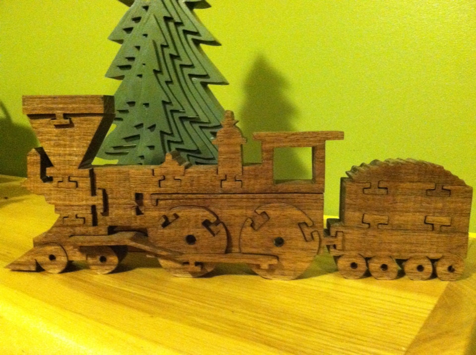 Locomotive and Coal Car Model/puzzle - Etsy