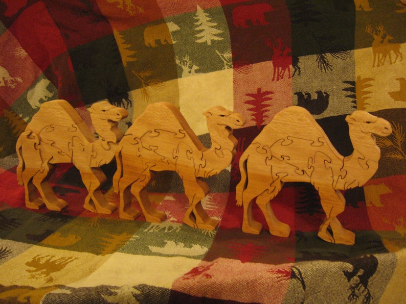 Unique Wooden Camel Puzzle - Etsy